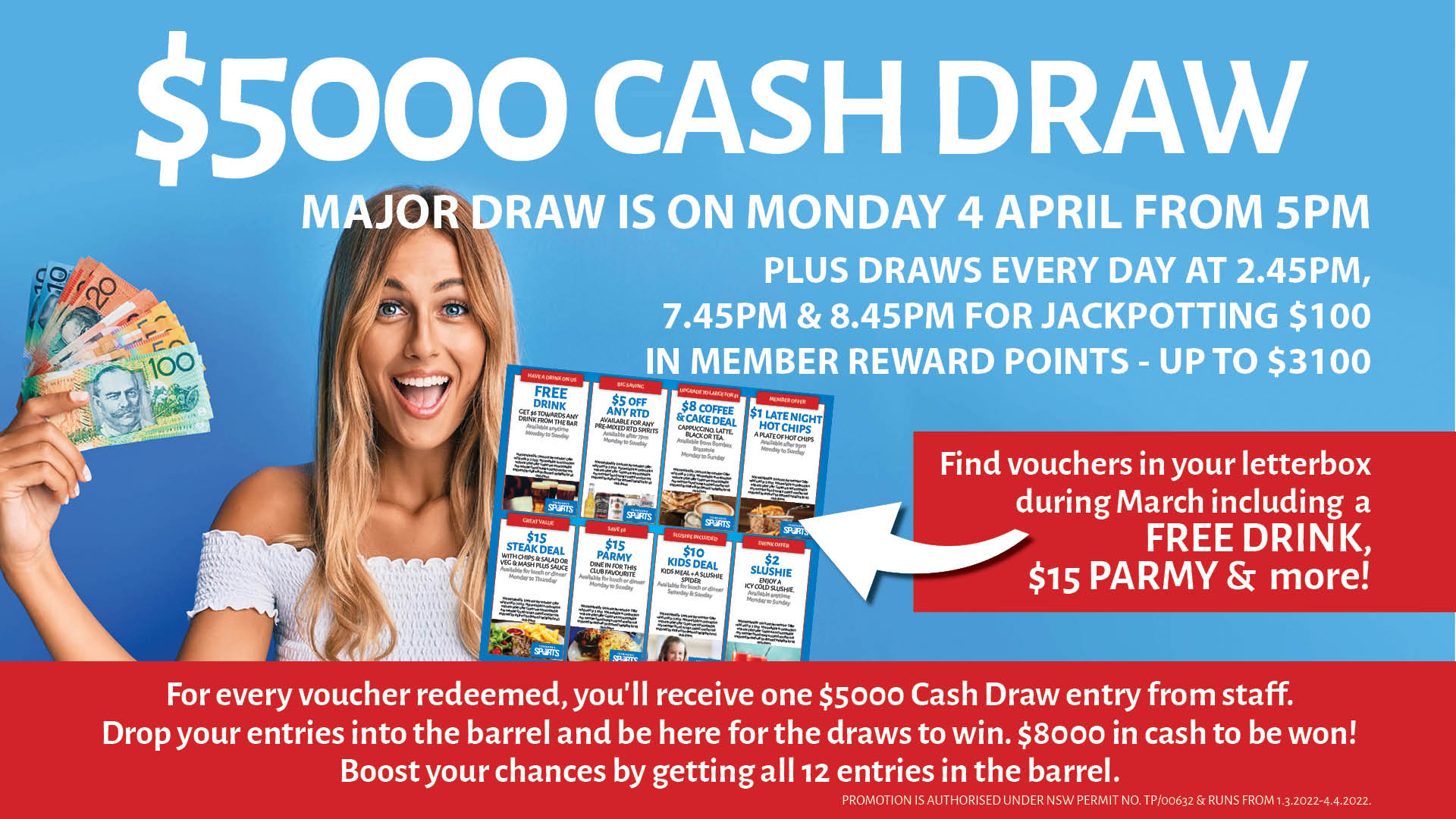 $5000 CASH DRAW - Toongabbie Sports Club