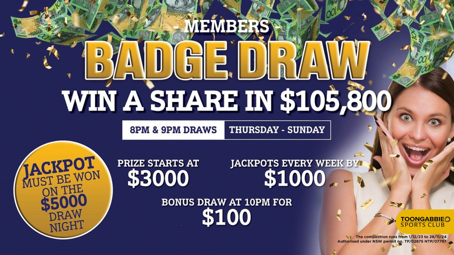 2025 Members Badge Draw - Toongabbie Sports Club