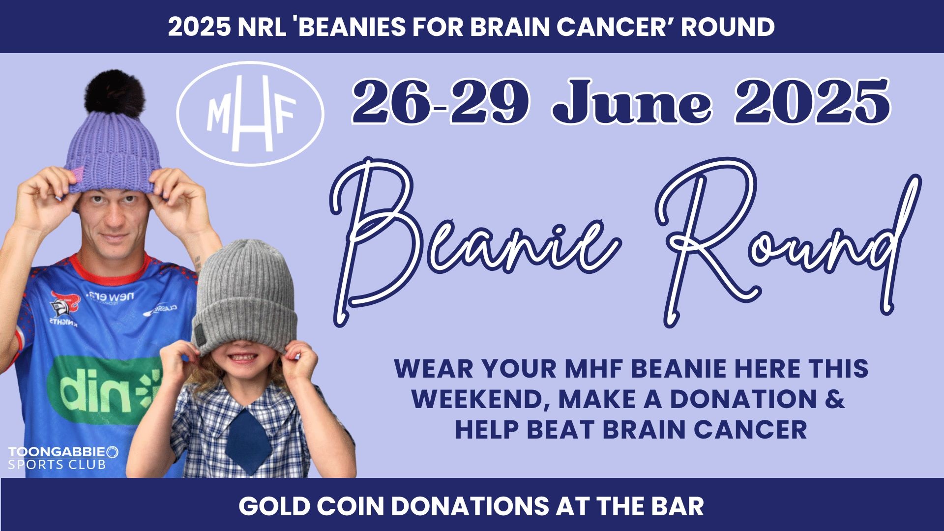 MHF Beanies for Brain Cancer - Toongabbie Sports Club